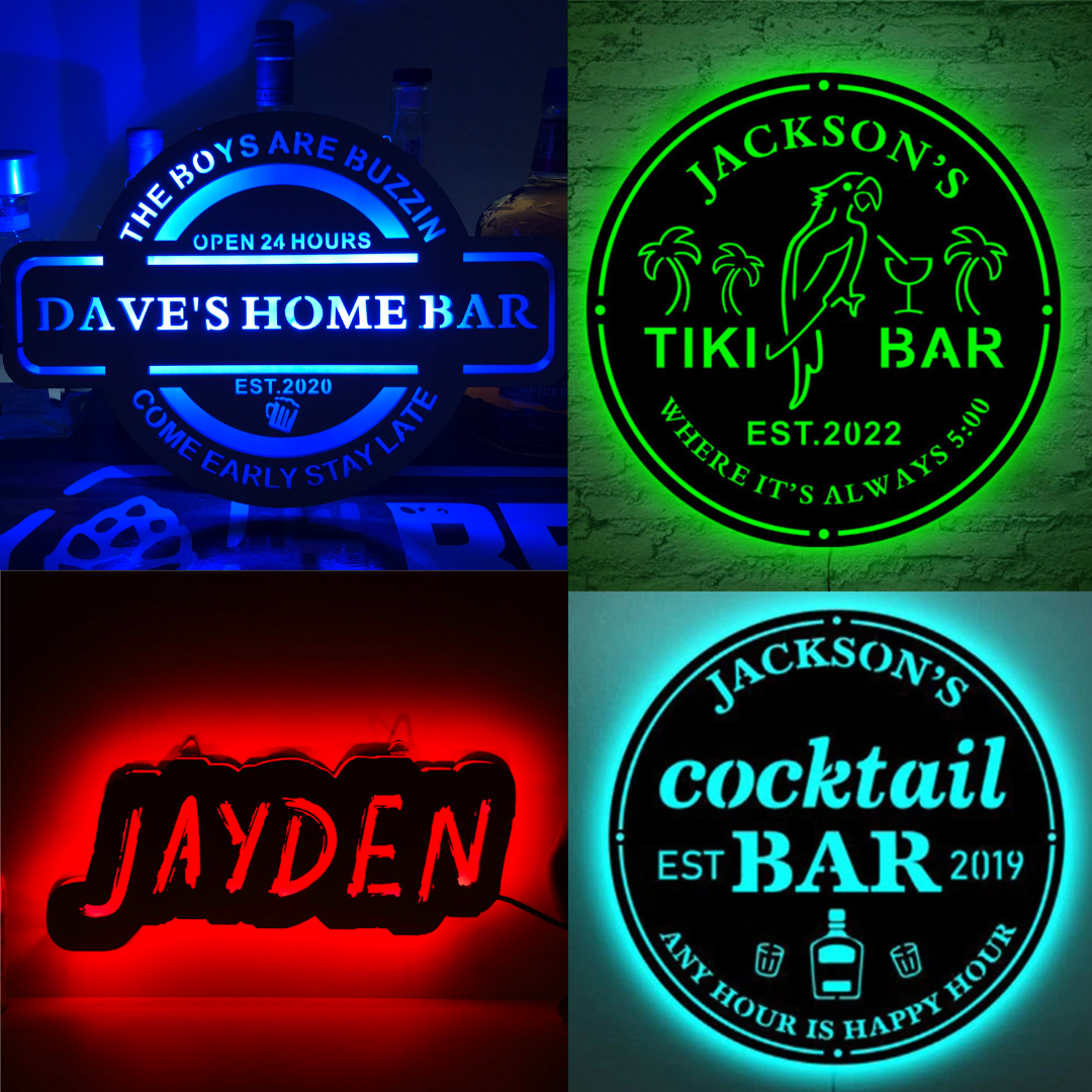 Color Changing Personalized LED Signs – The Beer Lodge