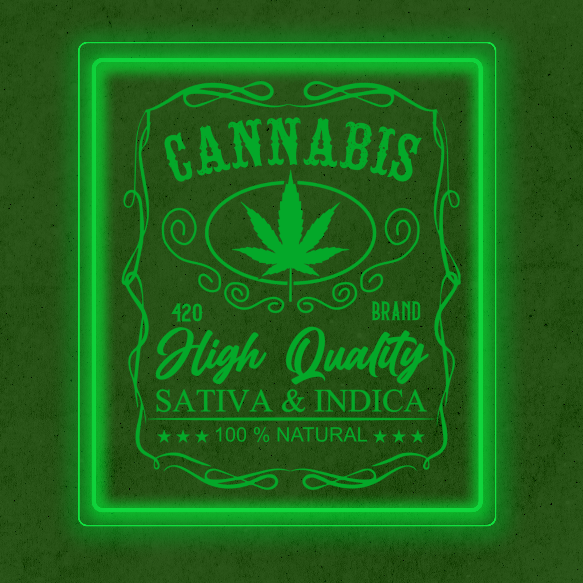 Personalized LED Color Changing Acrylic Cannabis Sign – The Beer Lodge